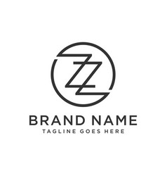 Circle letter z ribbon logo concept design symbol Vector Image