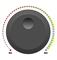 Volume dial Royalty Free Vector Image - VectorStock