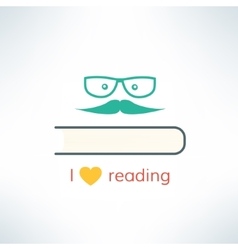 I love reading sign or stamp Royalty Free Vector Image