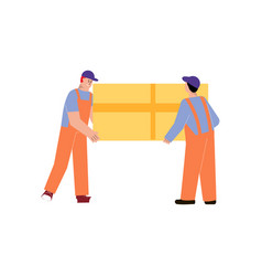 Porter carries a box Royalty Free Vector Image