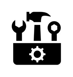 Tool in hand for handyman symbol Royalty Free Vector Image