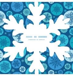 Decorative frost Christmas snowflake silhouette Vector Image