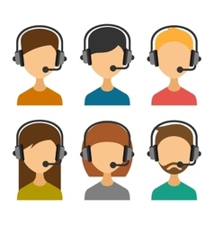 Smiling telephone operator Royalty Free Vector Image