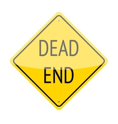 Usa traffic road sign warning of divided hightway Vector Image