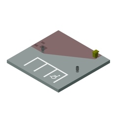 Isometric elements of road sections Royalty Free Vector