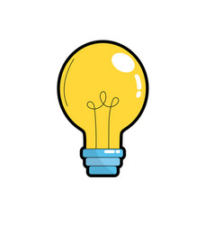 Cartoon light bulb Royalty Free Vector Image - VectorStock
