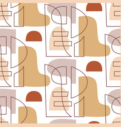 Mid century modern seamless pattern Royalty Free Vector
