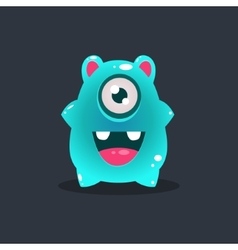 Cartoon one eyed monster Royalty Free Vector Image