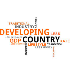 Word cloud - developing country Royalty Free Vector Image