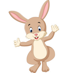 Rabbit cartoon character with gift bag Royalty Free Vector