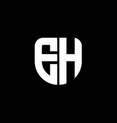 Eh logo monogram emblem style with crown shape Vector Image