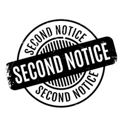 Second notice rubber stamp Royalty Free Vector Image