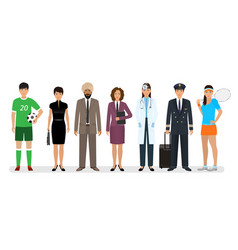Office employee team standing together group of Vector Image