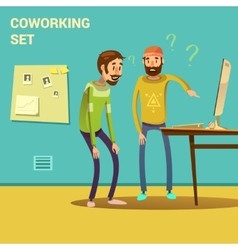 Business coworkers cartoons Royalty Free Vector Image