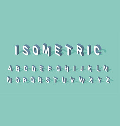 Isometric geometric font line blend style letters Vector Image