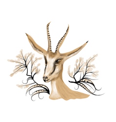 Happy cartoon gazelle Royalty Free Vector Image