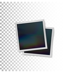 Photo card on transparent background with shadow Vector Image