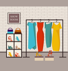 With showroom Royalty Free Vector Image - VectorStock