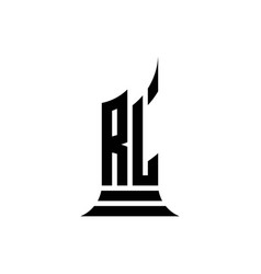 Initial rl logo design Royalty Free Vector Image