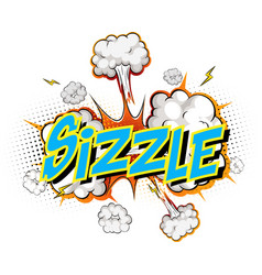 Word slap on comic cloud explosion background Vector Image