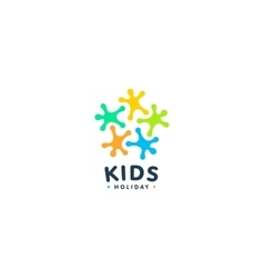 Happy kids team multinational children school Vector Image