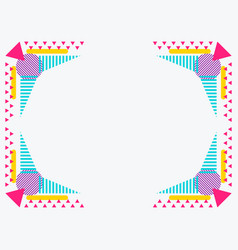 Memphis style frame geometric objects of the 80s Vector Image