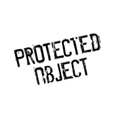 Protected object rubber stamp Royalty Free Vector Image