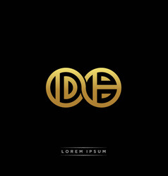 Db logo letter monogram with triangle shape Vector Image