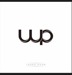 Wp logo monogram design template Royalty Free Vector Image