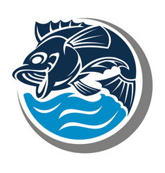 Organic fish logo Royalty Free Vector Image - VectorStock