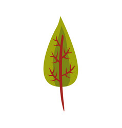 Autumn lanceolate leaf flat style icon Royalty Free Vector