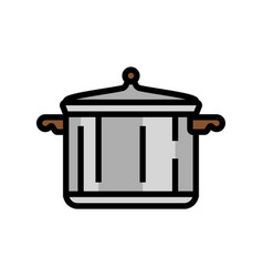 Steel pot Royalty Free Vector Image - VectorStock
