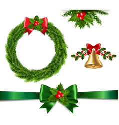 Christmas set isolated Royalty Free Vector Image