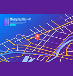 Location navigator concept Royalty Free Vector Image