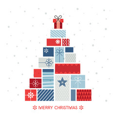Gift tree Royalty Free Vector Image - VectorStock