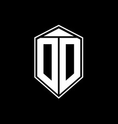 Dd logo monogram emblem style with crown shape Vector Image