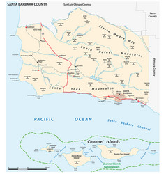 California road map Royalty Free Vector Image - VectorStock