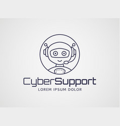 Technical support line concept call center icon Vector Image