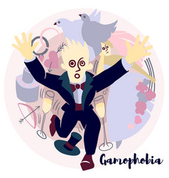 Misophobia concept cartoon Royalty Free Vector Image