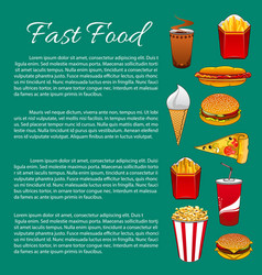 Fast food infographics statistics template Vector Image