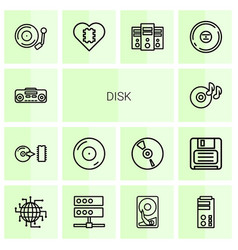 Computer hardware icons Royalty Free Vector Image