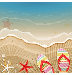 Palm shadow and wave Royalty Free Vector Image