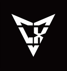 Lx logo monogram with emblem shield shape design Vector Image