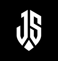 Js logo monogram with negative space circle Vector Image