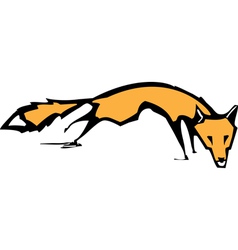 Running fox Royalty Free Vector Image - VectorStock