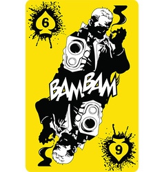 Card killer Royalty Free Vector Image - VectorStock