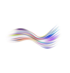 Colorful flow poster transparent brushstroke wave Vector Image