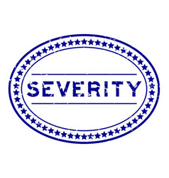 Grunge black severity word oval rubber seal stamp Vector Image