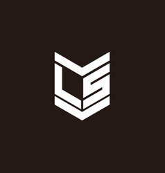 Sl logo monogram with triangle and hexagon modern Vector Image
