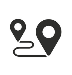 Flat map markers with numbers Royalty Free Vector Image